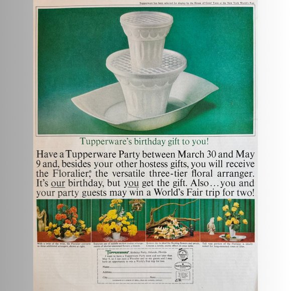 Tupperware | Art | 964 Tupperware Print Ad Ephemera Tupperware Party ...